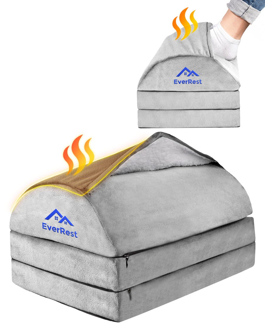 EverRest Foot Rest for Under Desk with Warm Feet Pocket - 3 Levels Adj